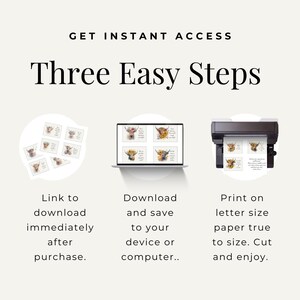 Highland Cow Affirmation Cards Printable | Lunchbox Motivation | Daily ...