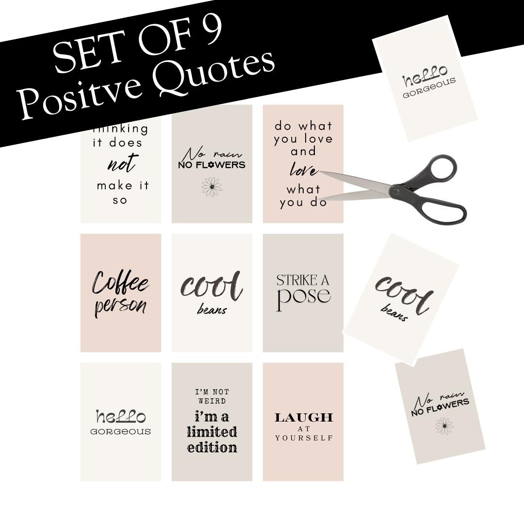 Printable Positive Quote Cards – Motivational Sayings for Encouragement ...