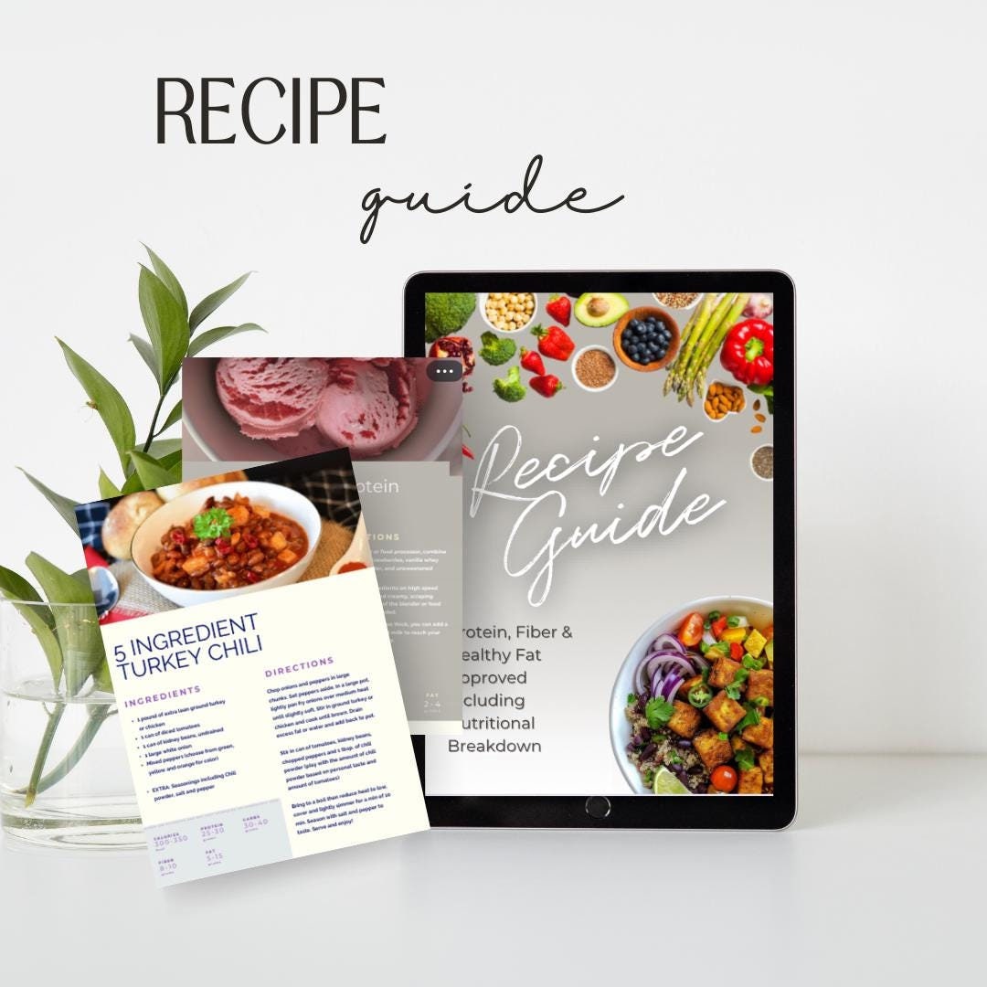 4 Week Sample Meal Plan & Recipe Guide, Printable PDF Healthy Eating ...