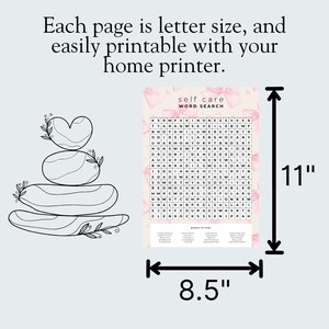 Self-care Word Search Puzzle: Pink Coquette Bow (digital Download) - Etsy