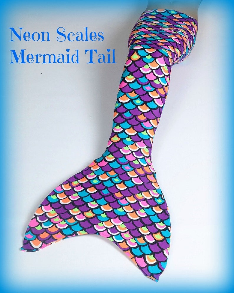 Swimmable Mermaid Tail Neon Scales by Tahoe Mermaid Tails | Etsy
