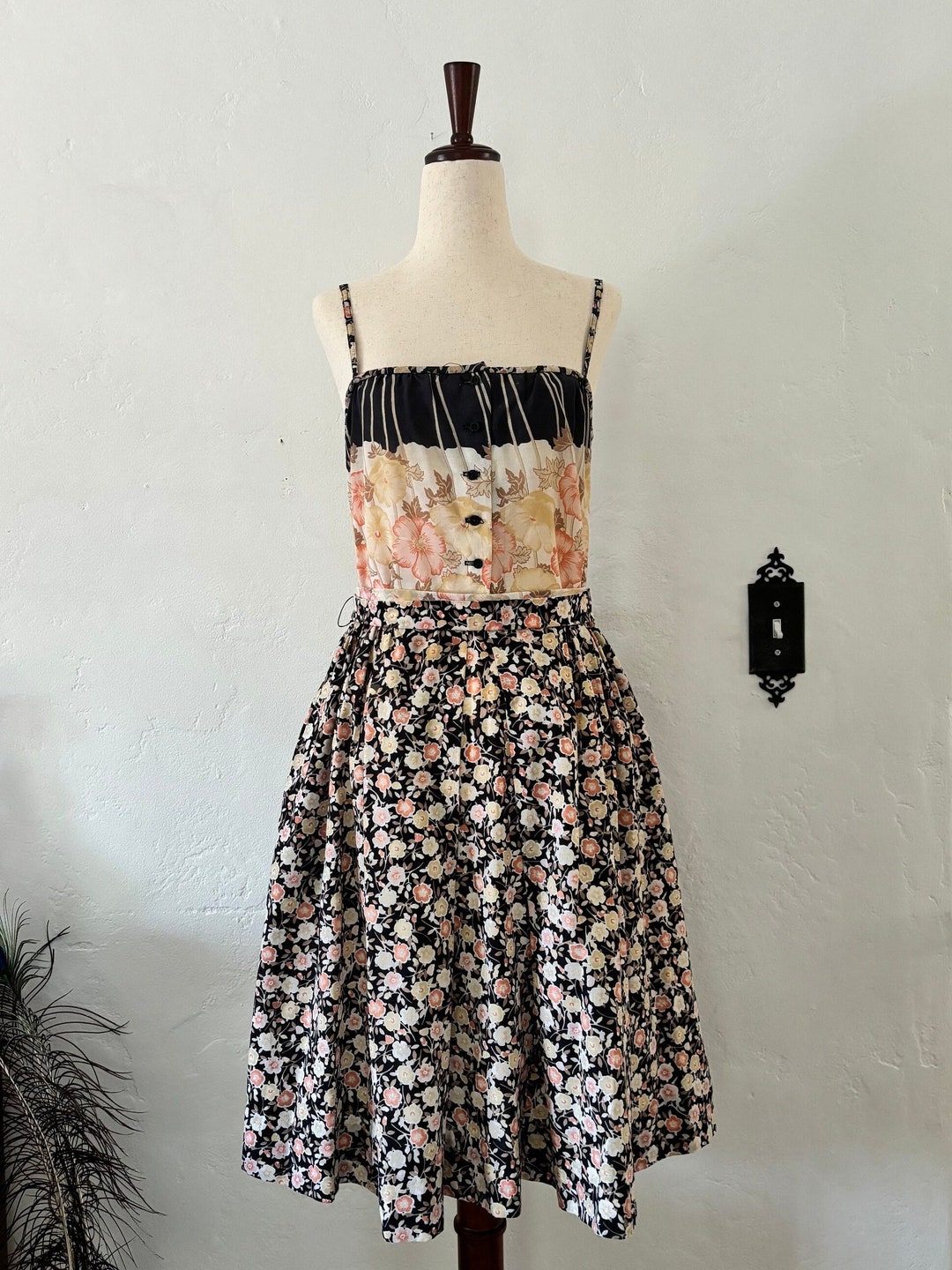 Vintage 1970s California Girl Floral Sundress - Etsy