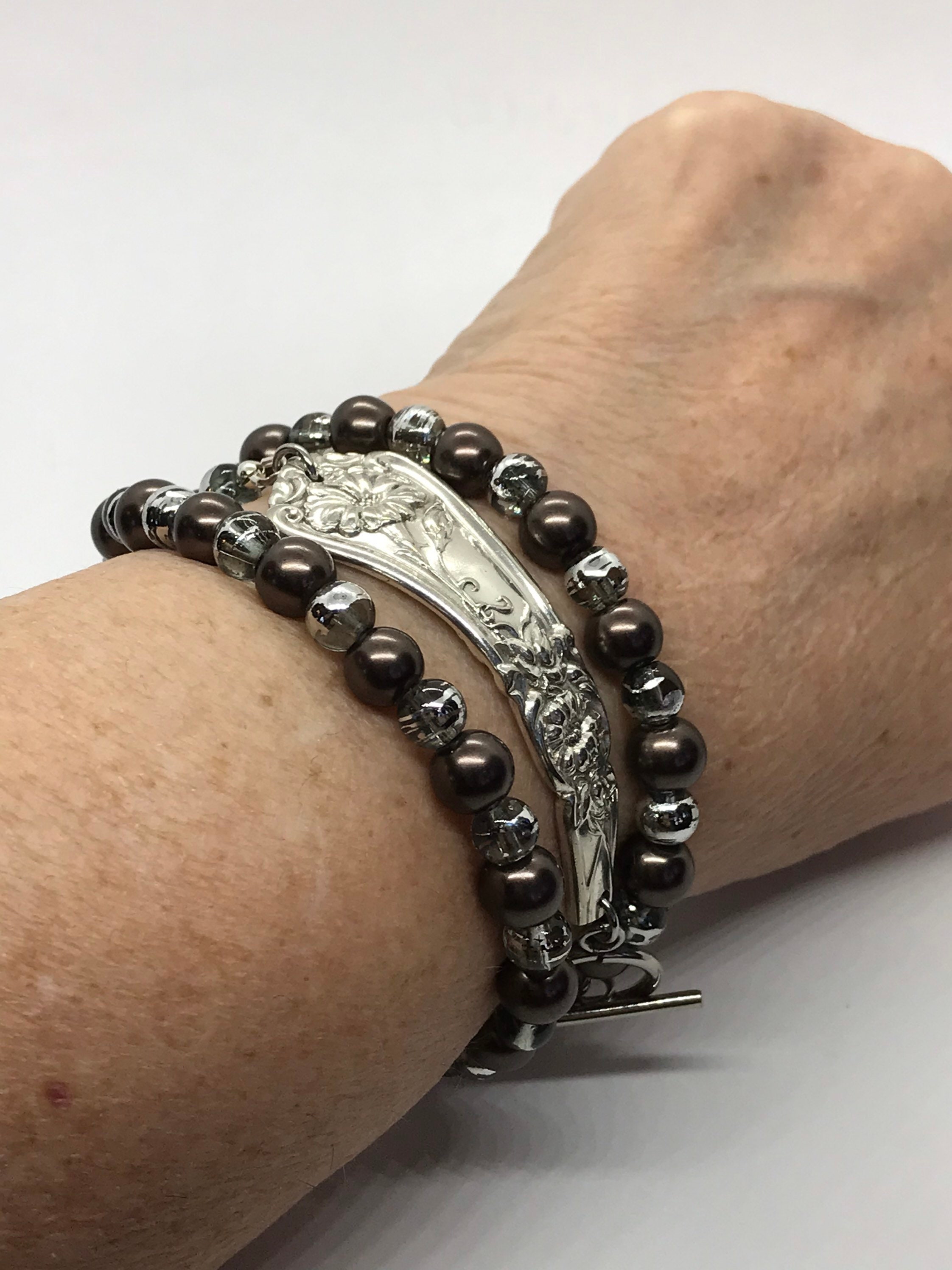 Vintage Silver Plated Spoon Wrap Bracelet Womens Jewelry | Etsy