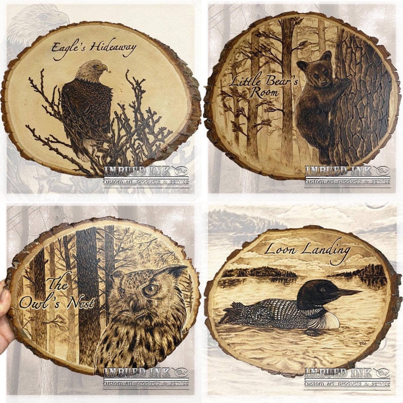 Custom Wood Burned Art Hand Drawn From Your Photo or Idea Pets, People ...