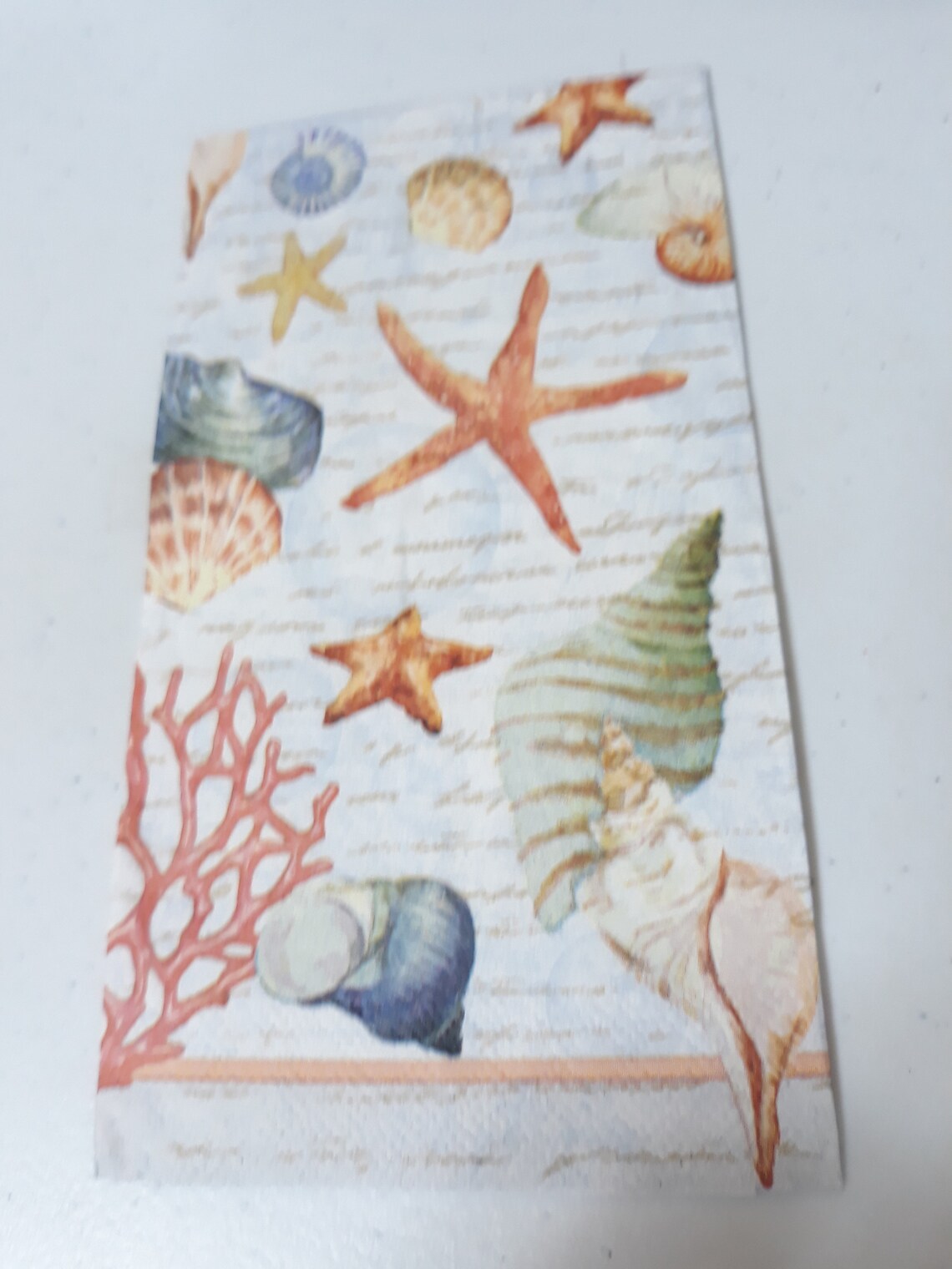 Decoupage Napkins Paper Dinner Napkins Sea Ocean Shells 4 Napkins Only ...
