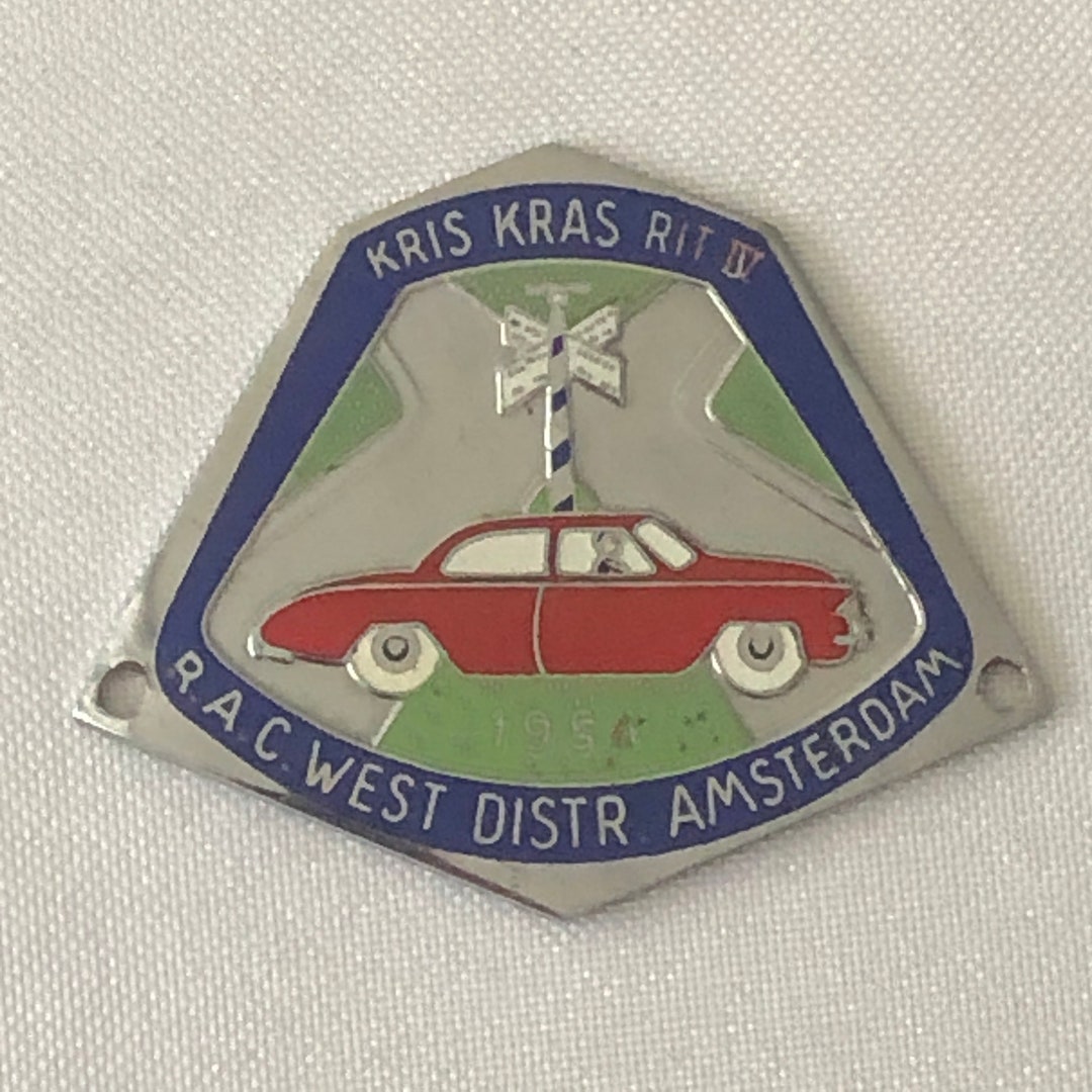 1954 RAC West Kris Kras Rit Car Club Rally Rallye Participant Badge ...