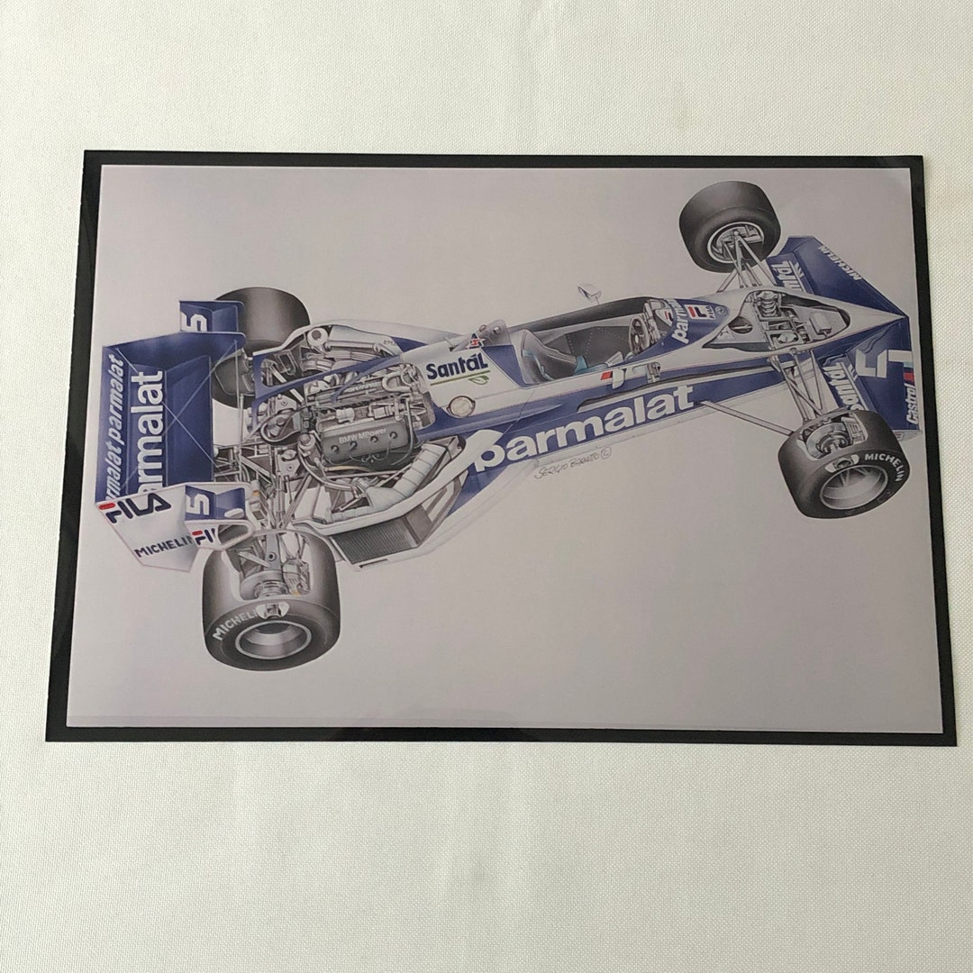 Vintage Brabham Racing Race Car Cutaway Glossy Photo Photograph Sergio ...