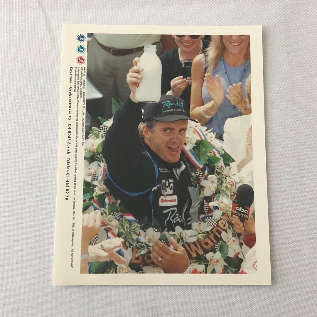 Vintage Indy Indianapolis Racing Photo Photograph Eddie Cheever Win ...