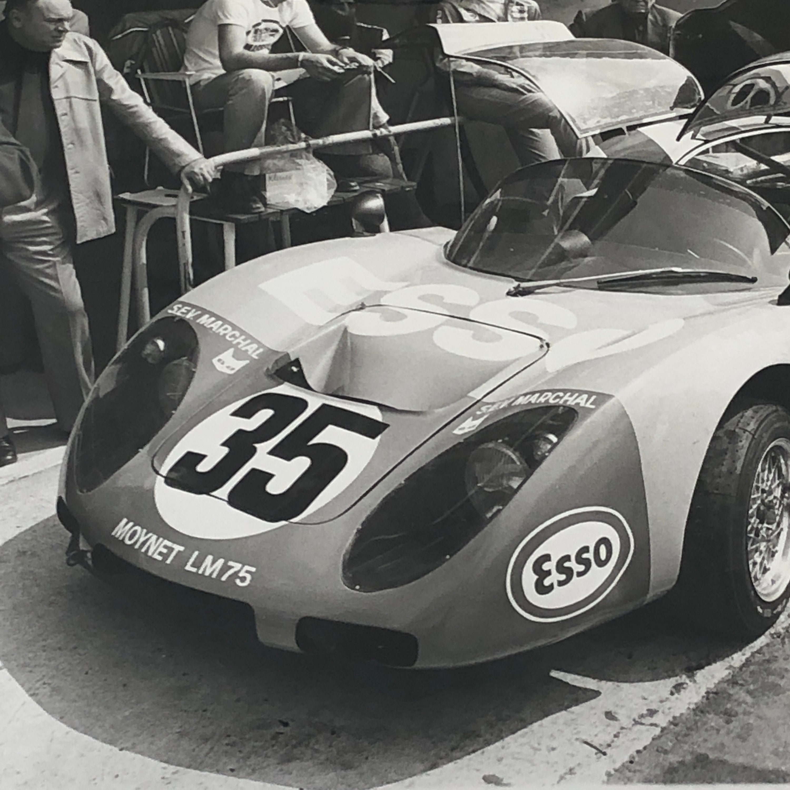 Vintage Racing Photo Photograph 1975 24 Hours of Lemans Esso Moynet ...