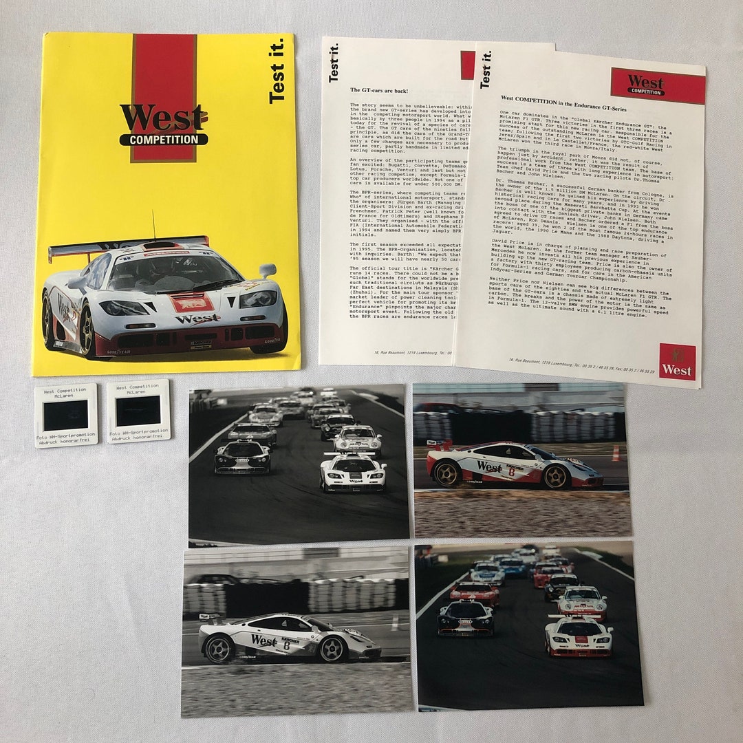 Mclaren F1 West Competition Racing Press Kit Brochure Photo 35MM Slide ...