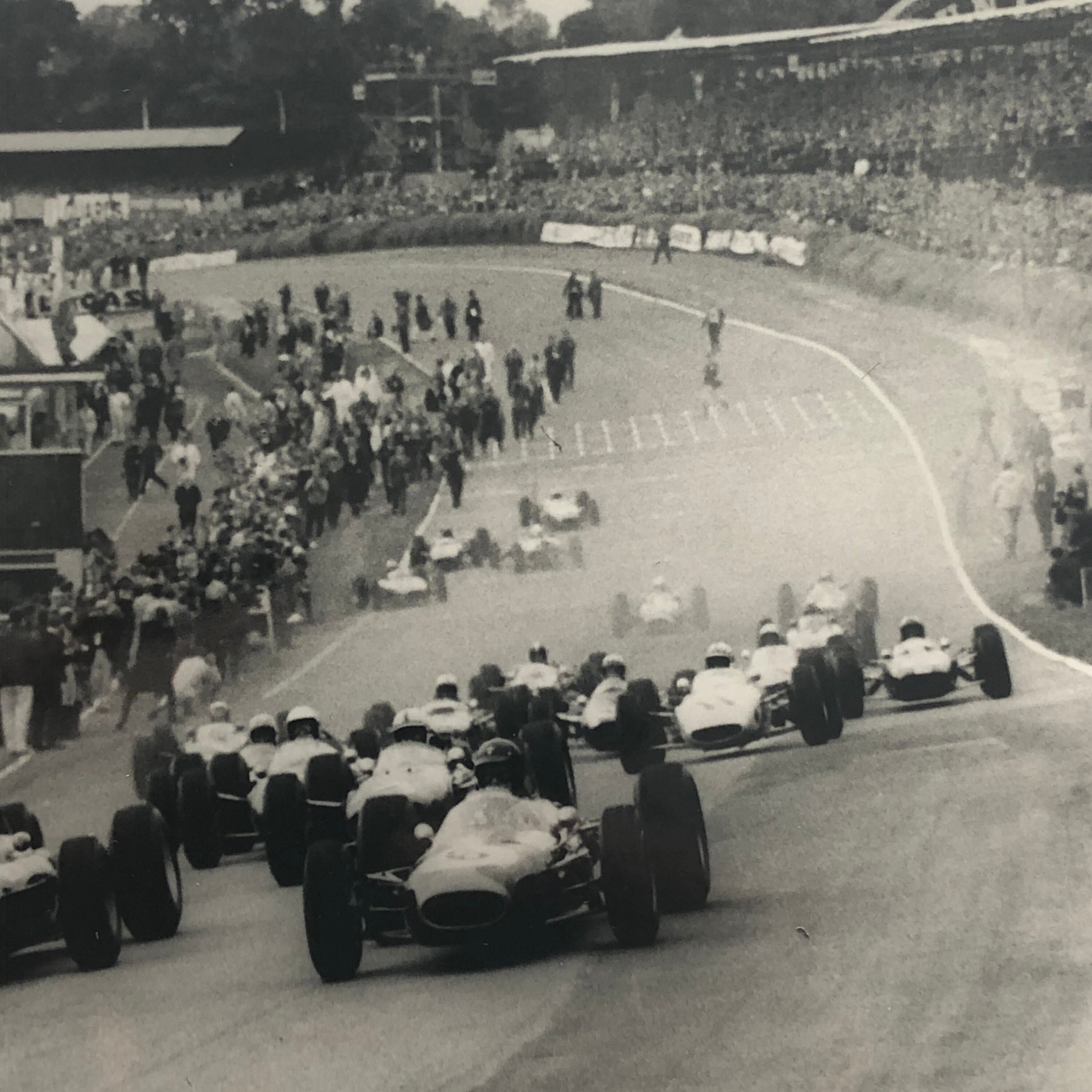 Vintage Grand Prix Car Racing Photo Photograph Dan Gurney Jim Clark ...