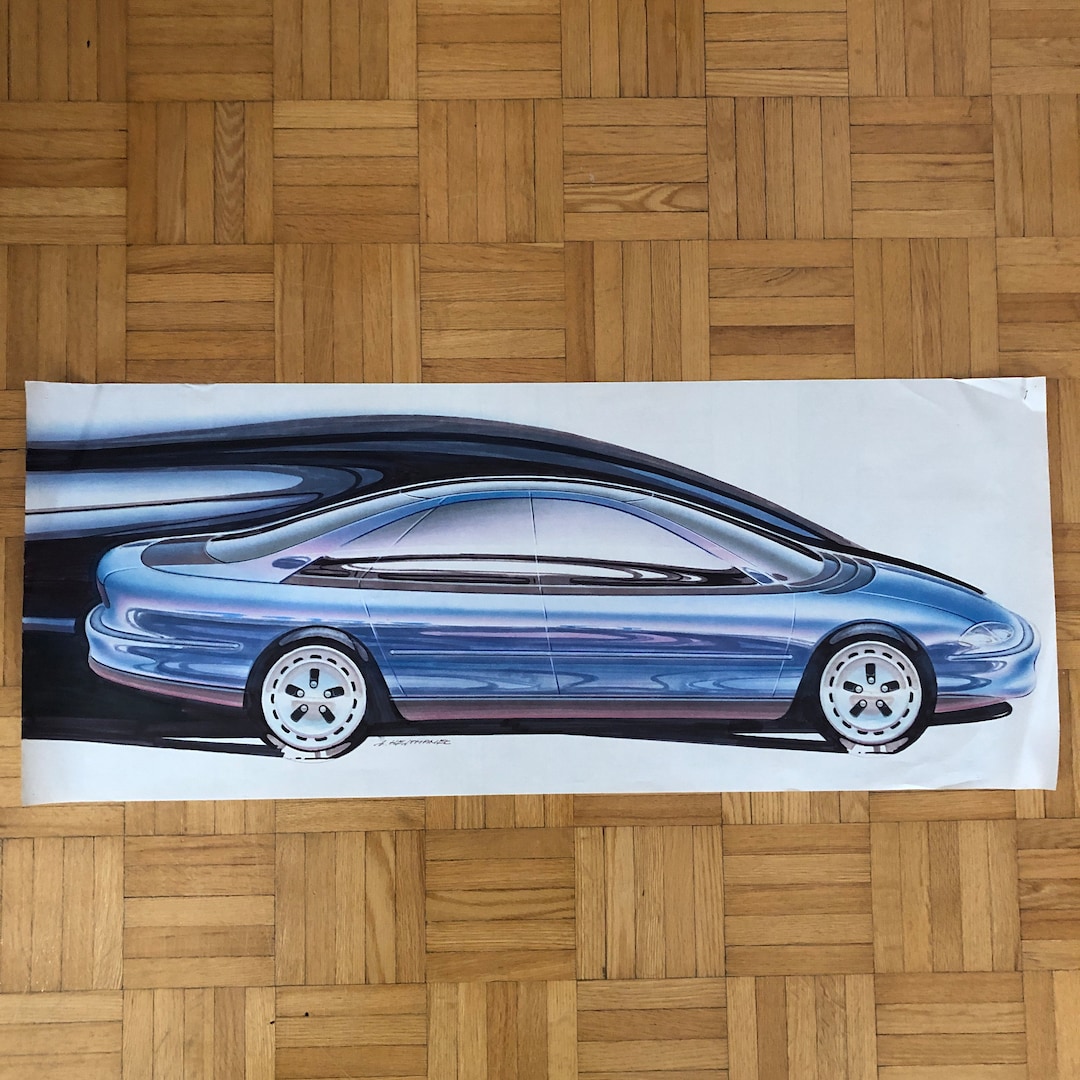 Car Styling Concept Illustration Art Drawing Sketch Vintage - Etsy