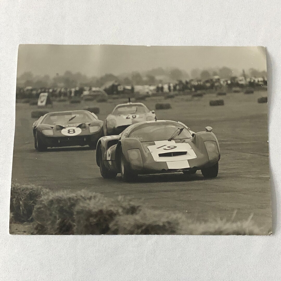 Vintage Racing Photo Photograph Ford GT40 GT Porsche + AH Rottensteiner ...
