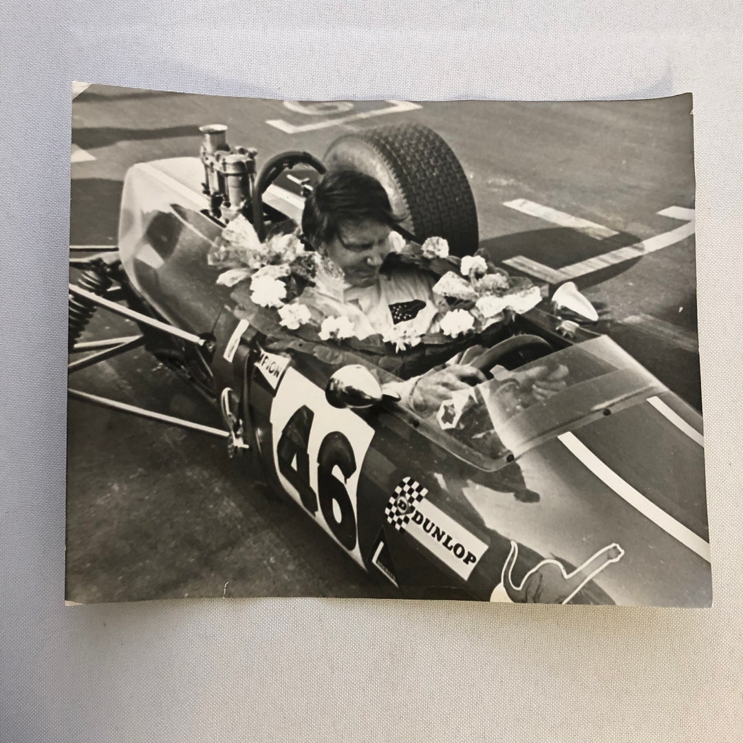Vintage Grand Prix Racing Car Photo Photograph Print - Driver Roy Pike ...