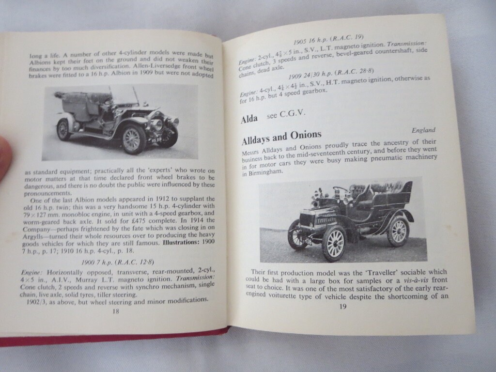 1963 Veteran Motor Car Pocket Book Rolls Royce Ford Benz | Etsy