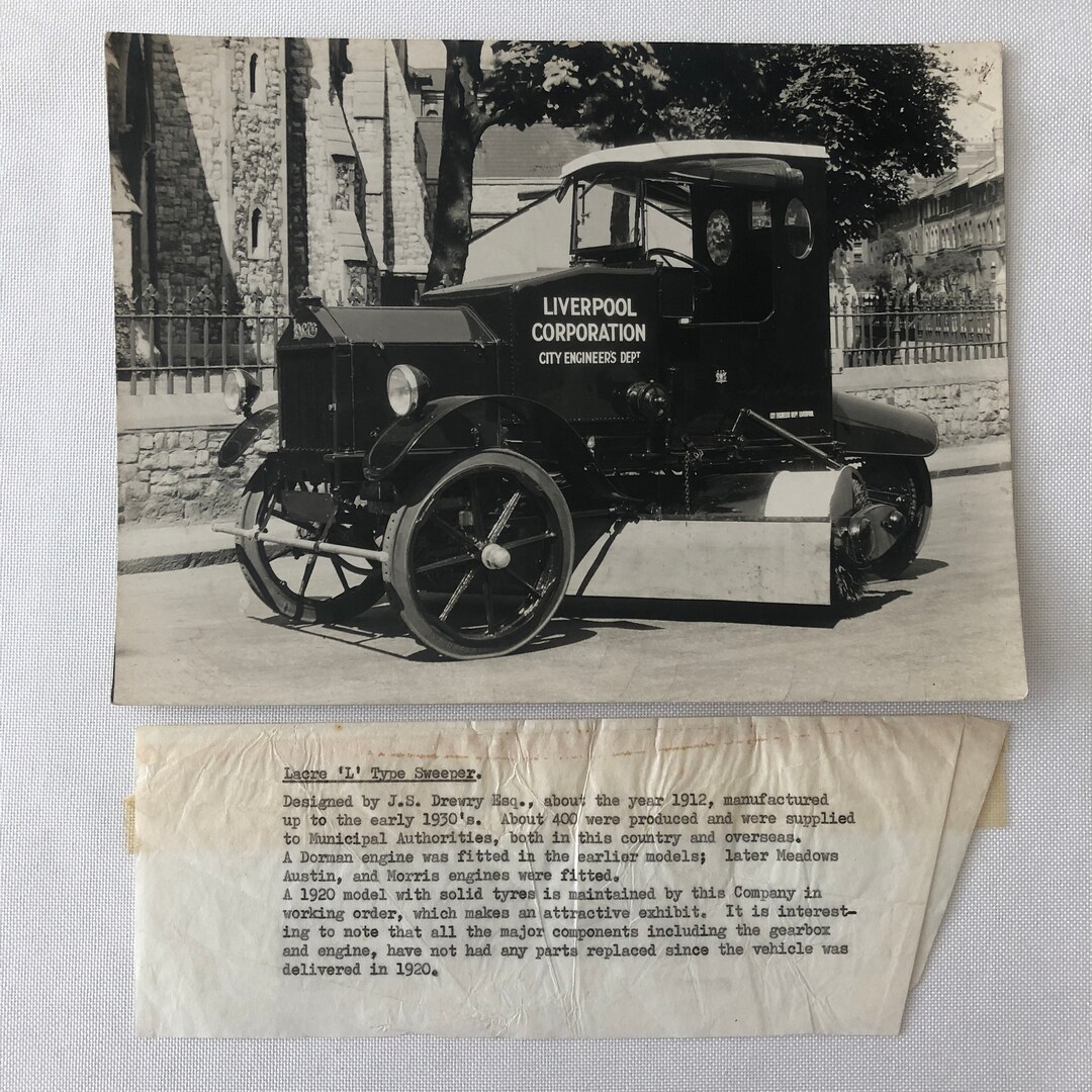Vintage Lacre L Type Street Sweeper Truck Press Photo Photograph - Etsy