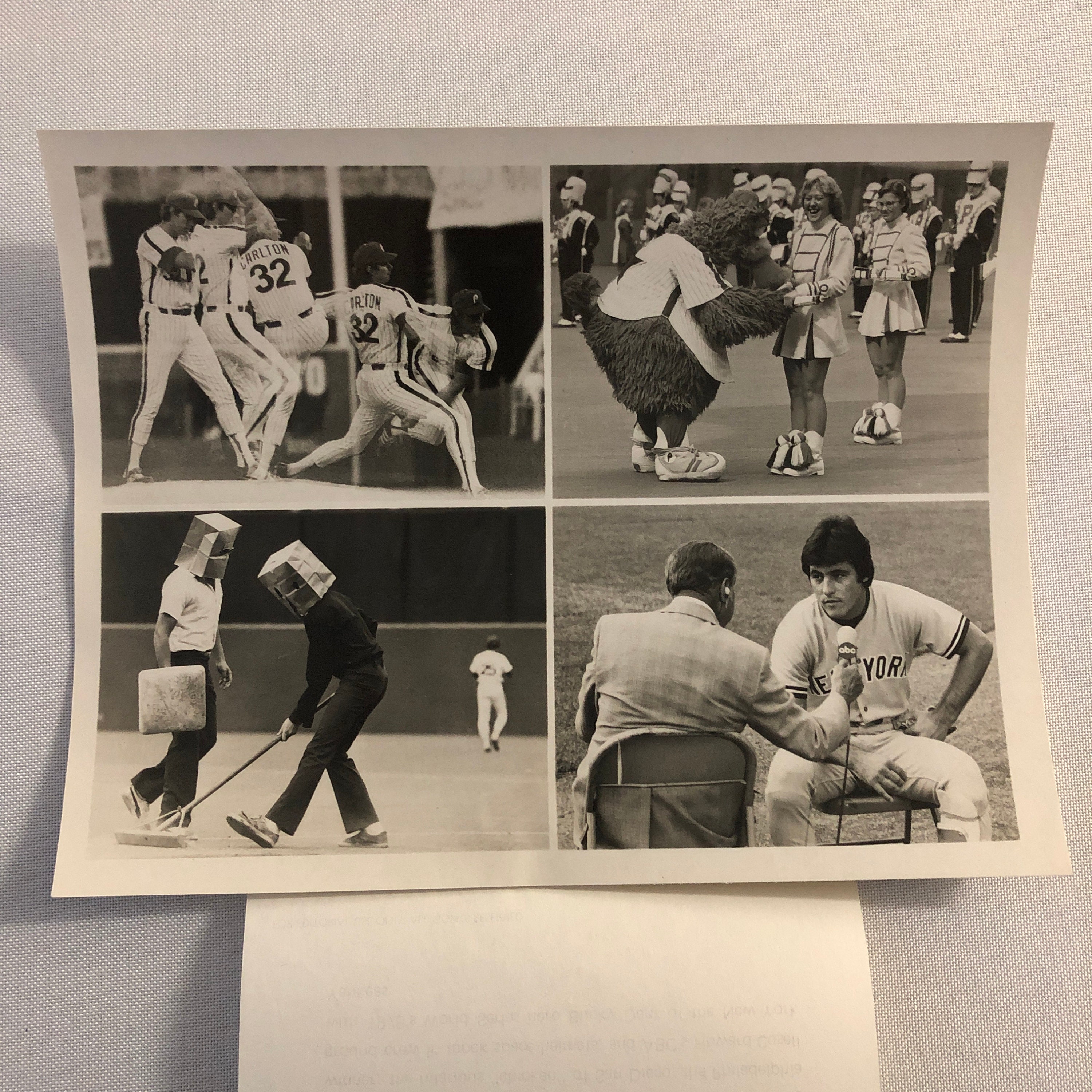 1979 Baseball Season Press Photograph Howard Cosell Bucky Dent Phillies ...