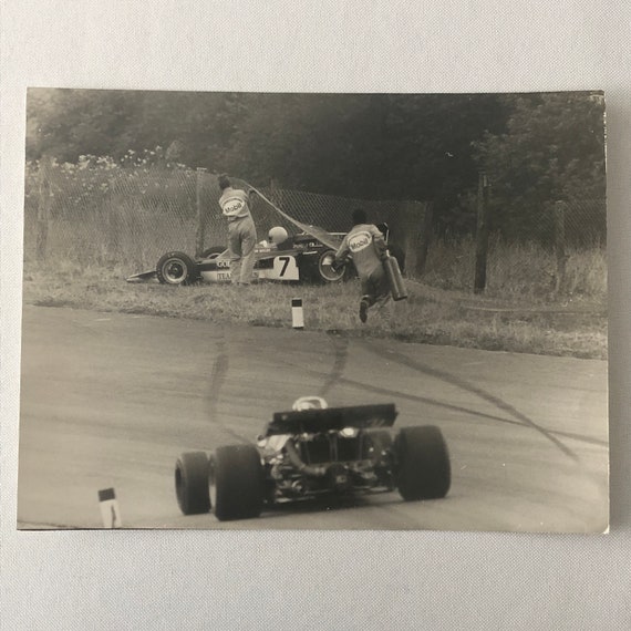 Vintage Racing Car Crash Photo Photograph Image John Miles | Etsy
