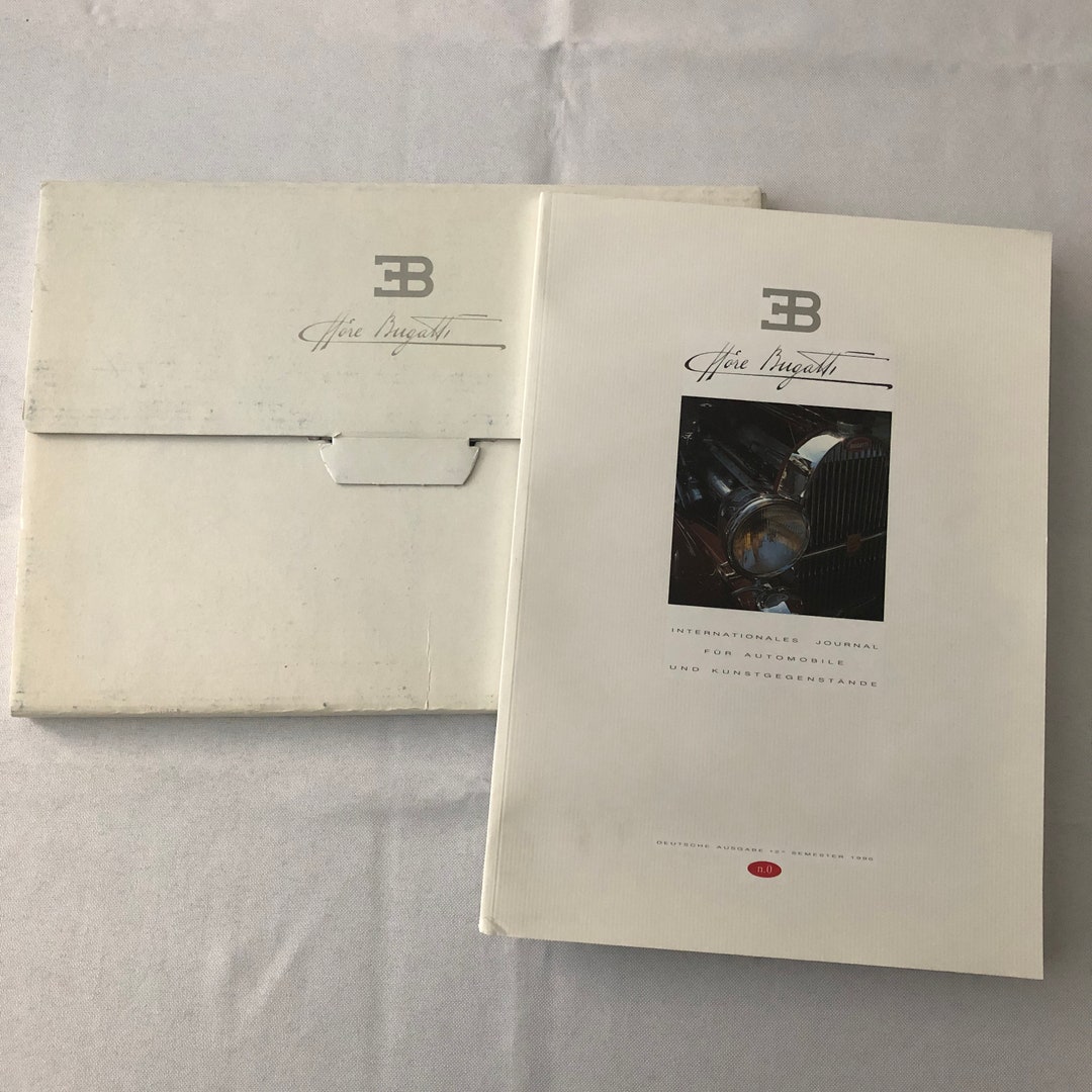 1990 Bugatti Car Book Magazine Journal German Text Vintage Cars + - Etsy