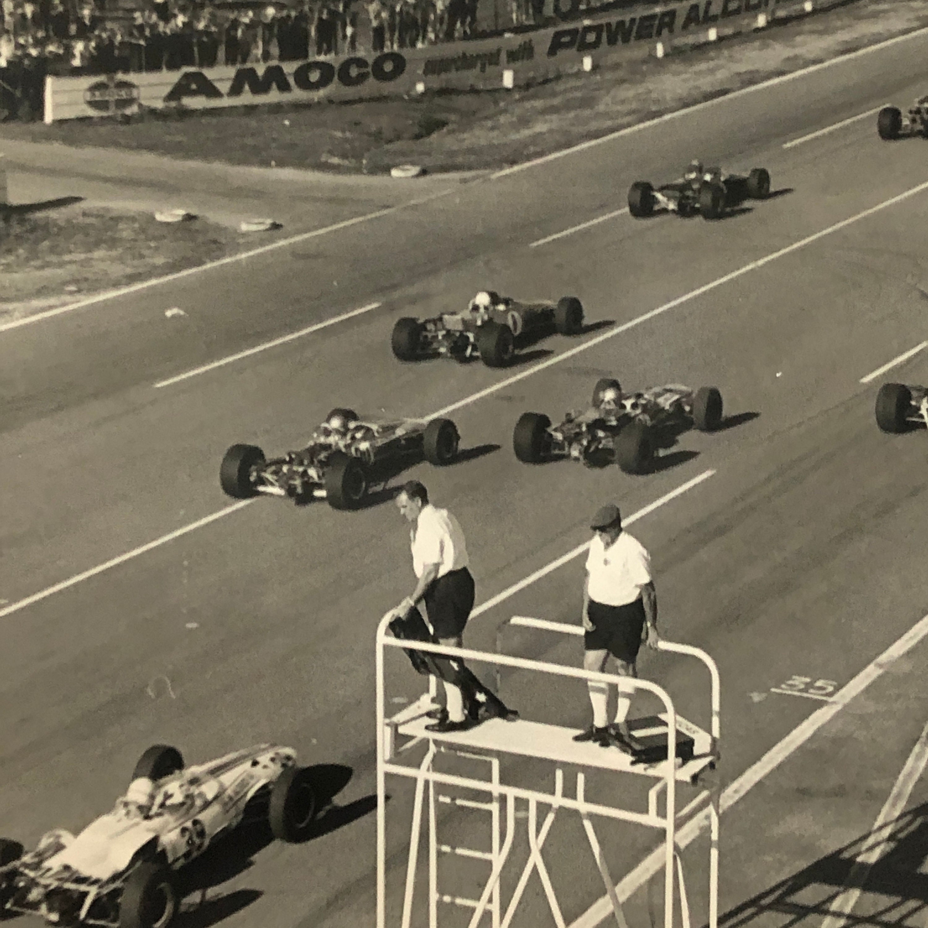 Vintage Racing Car Photo Photograph Grid Start - Etsy