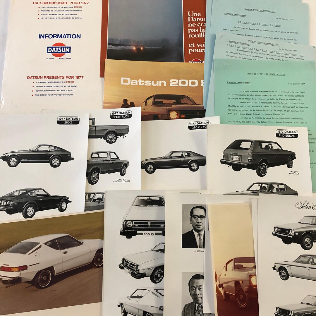 Buy 1977 Datsun Press Kit Brochure Photos FRENCH 200SX Sportruck 280Z ...