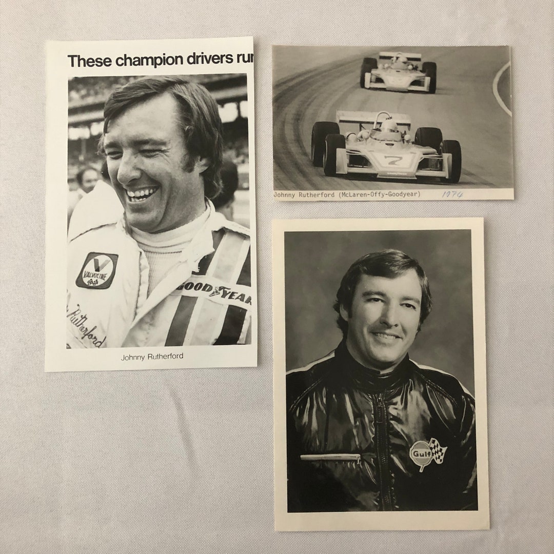 Johnny Rutherford Indy Mclaren Racing Photo Photograph Lot of 3 ...