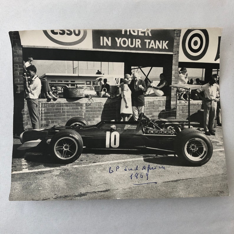 Vintage Racing Photo Photograph BRM 1969 South African Grand Prix Louis ...
