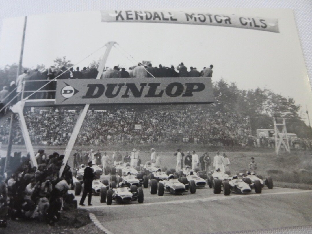 Vintage 1966 Racing Photograph Photo - USA Grand Prix Cars - Dunlop ...