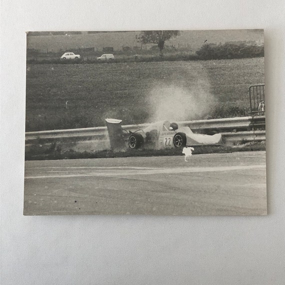 Vintage Racing Car Crash Photo Photograph Print 1974 - Etsy