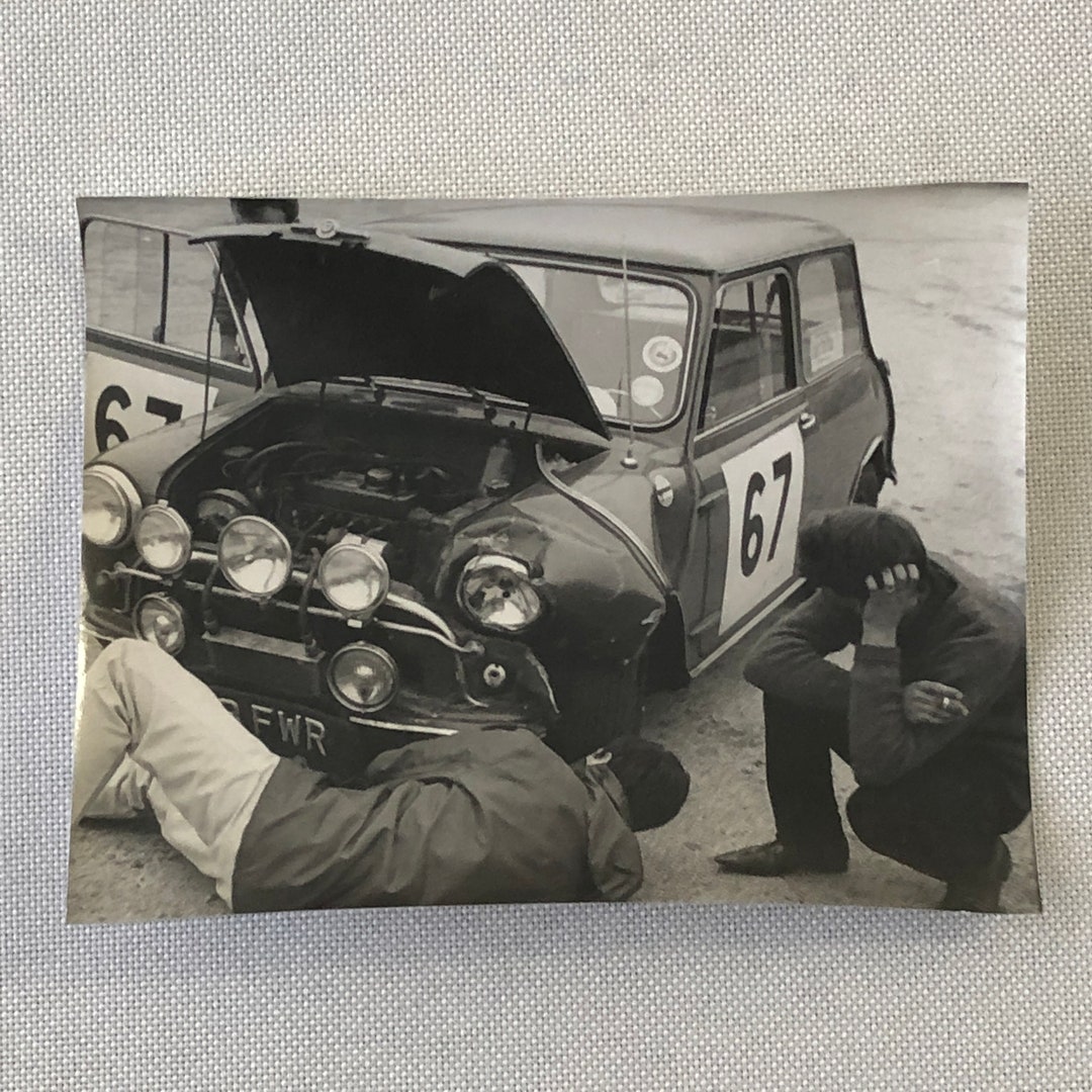 Vintage MINI Racing Car Photo Photograph Print - Wrecked Car - Etsy
