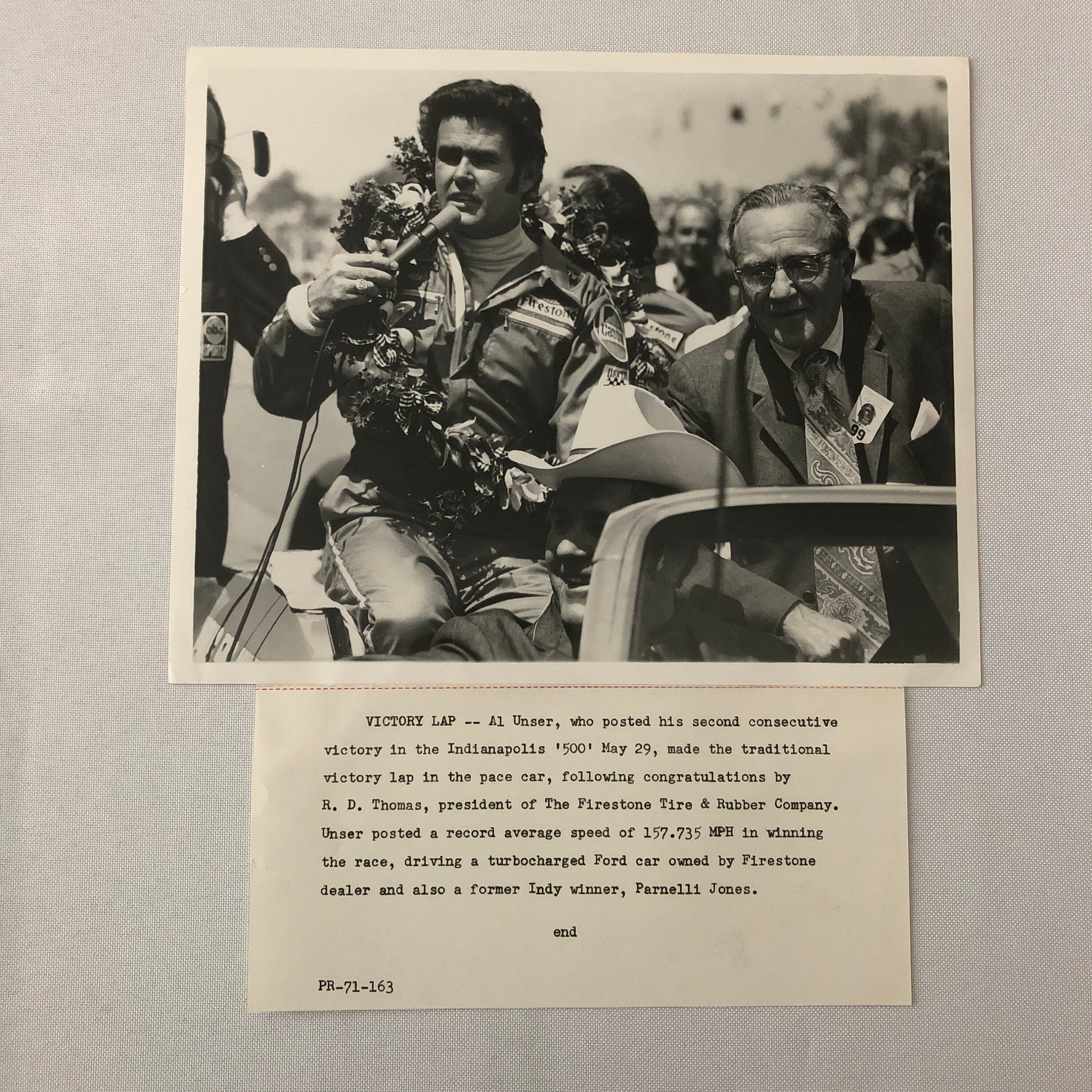 Indy Indianapolis 500 Racing Photo Photograph Al Unser Vintage 1971 - Etsy