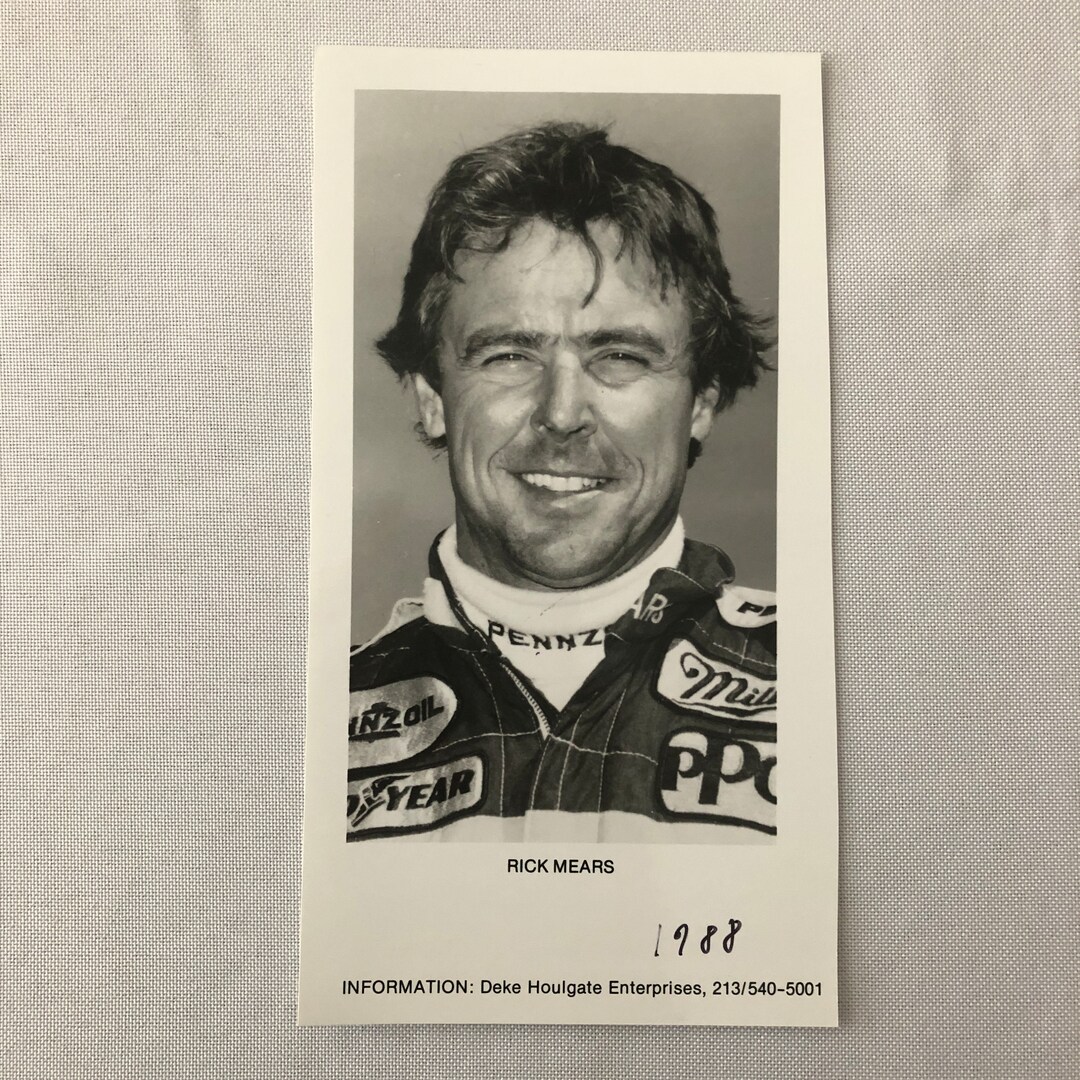 Vintage Indy Indianapolis Racing Photo Photograph Rick Mears Driver - Etsy