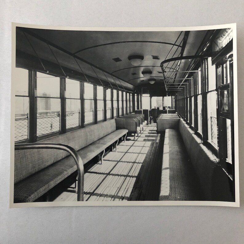 Vintage Trolley or Bus Interior Photo Photograph Print - Etsy