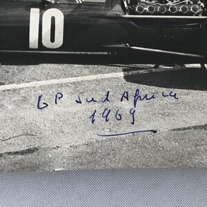 Vintage Racing Photo Photograph BRM 1969 South African Grand Prix Louis ...