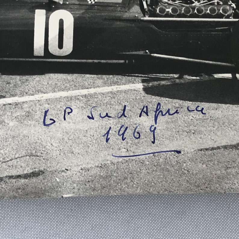 Vintage Racing Photo Photograph BRM 1969 South African Grand Prix Louis ...