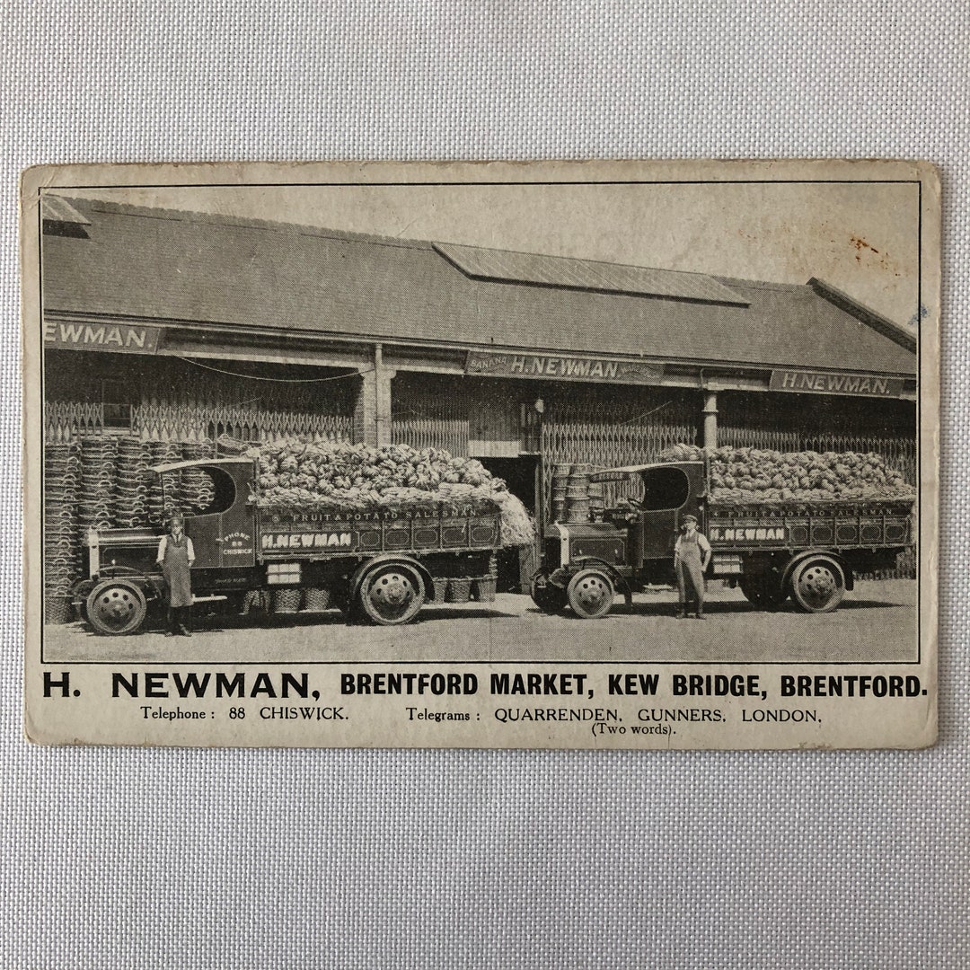 Antique Vintage Grocery Market Delivery Truck Postcard Post Card Photo ...