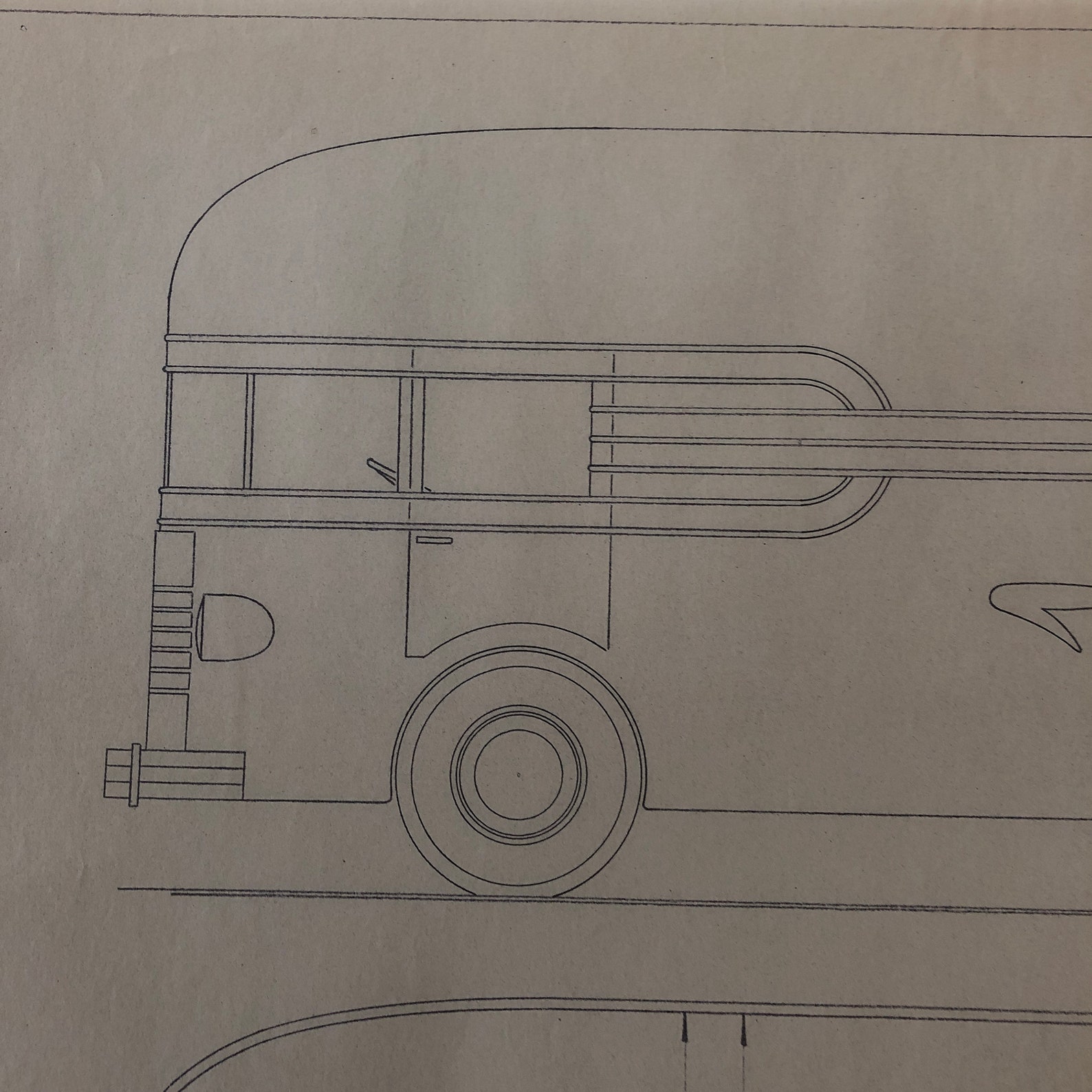 1936 Coachbuilder Bus Design Blueprint Rendering Blue Print - Etsy