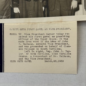 Press Photo Photograph Vice President John Nance Garner Franklin ...