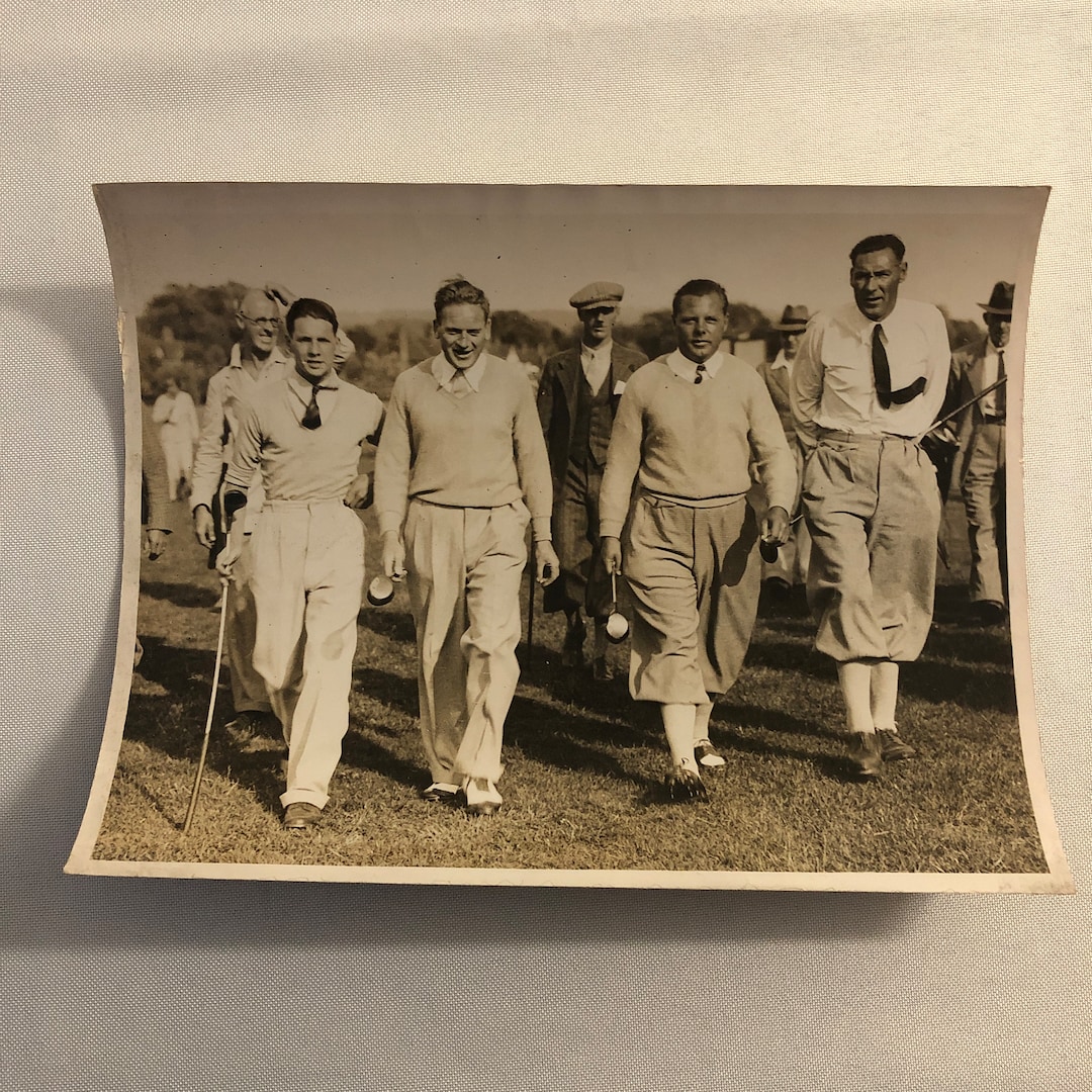 Press Photo Photograph Golf Golfer Tournament Percy Alliss Bert Hodson ...