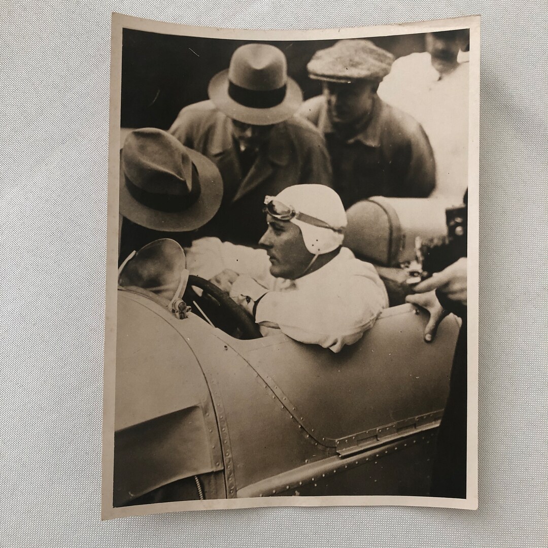Press Photo Photograph Hans Stuck Racing Speed Record Avus Berlin 1934 ...
