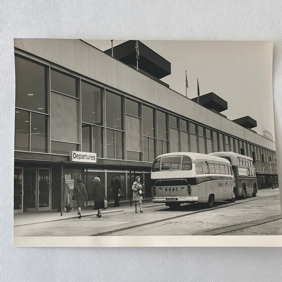 Vintage BOAC Airline Bus Airport Photo Photograph - Etsy