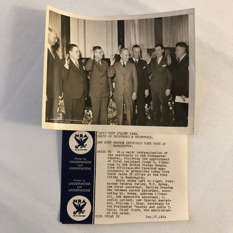 Press Photograph Photo 1934 Postmaster General Postal Post Office ...