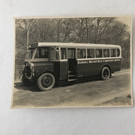 Vintage Antique Bus Truck Photo Photograph Kendal Motor Bus - Etsy