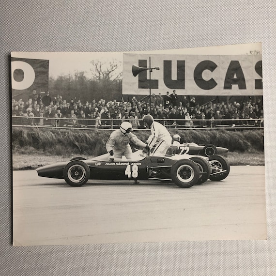 Vintage Car Racing Driver Photo Photograph Silverstone | Etsy
