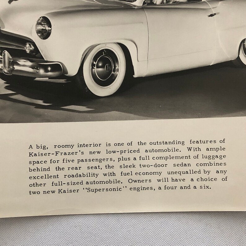Vintage Kaiser Frazer Car Factory Press Photo Photograph Print - Etsy