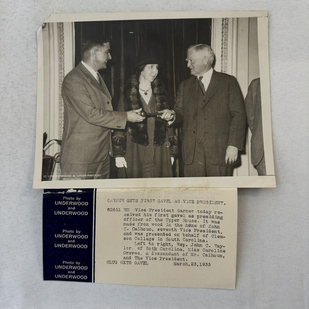 Press Photo Photograph Vice President John Nance Garner Franklin ...