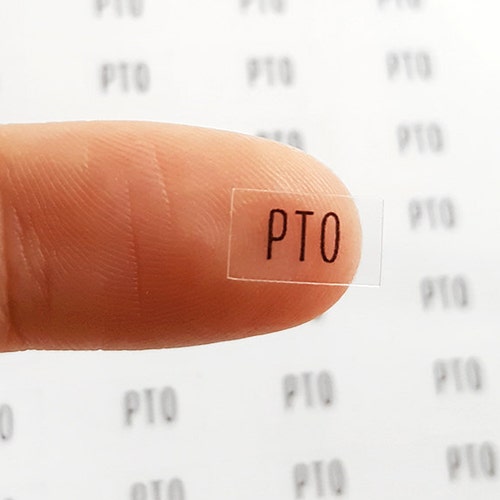 60 Clear PTO Stickers Paid Time off Planner Stickers - Etsy