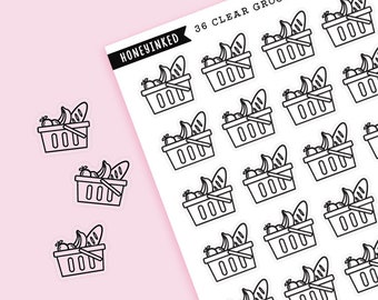 Happy Shopping Cart List Full Box Stickers for Erin Condren Life ...