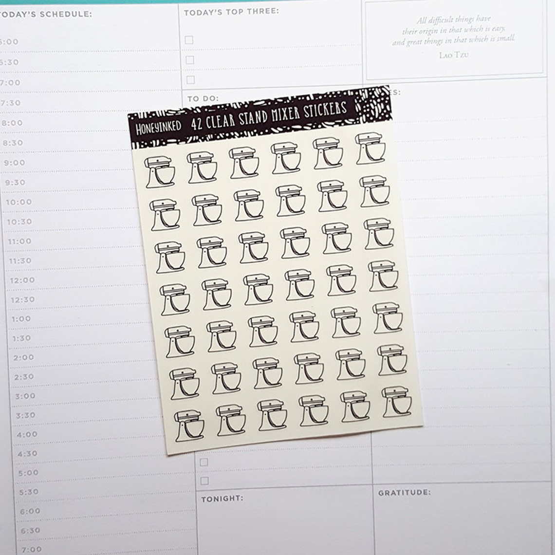 42 Clear Mixer Stickers Mixer Planner Stickers Stand Mixer - Etsy