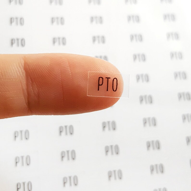 60 Clear PTO Stickers Paid Time off Planner Stickers - Etsy